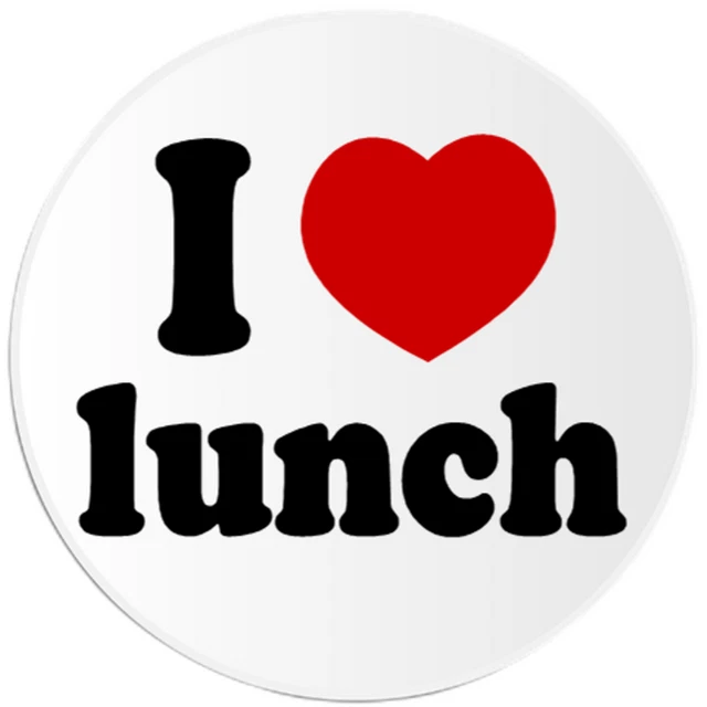 DOPASTICKER I Love Lunch Sticker, Food Meal Cafeteria Cook Phone Decal ...