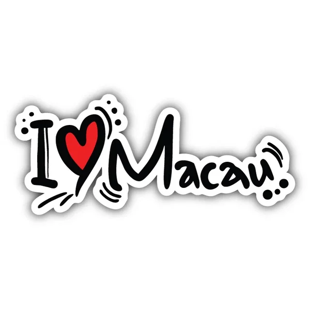 DOPASTICKER I Love Macau Sticker Decal Phone Decal Water Bottle ...