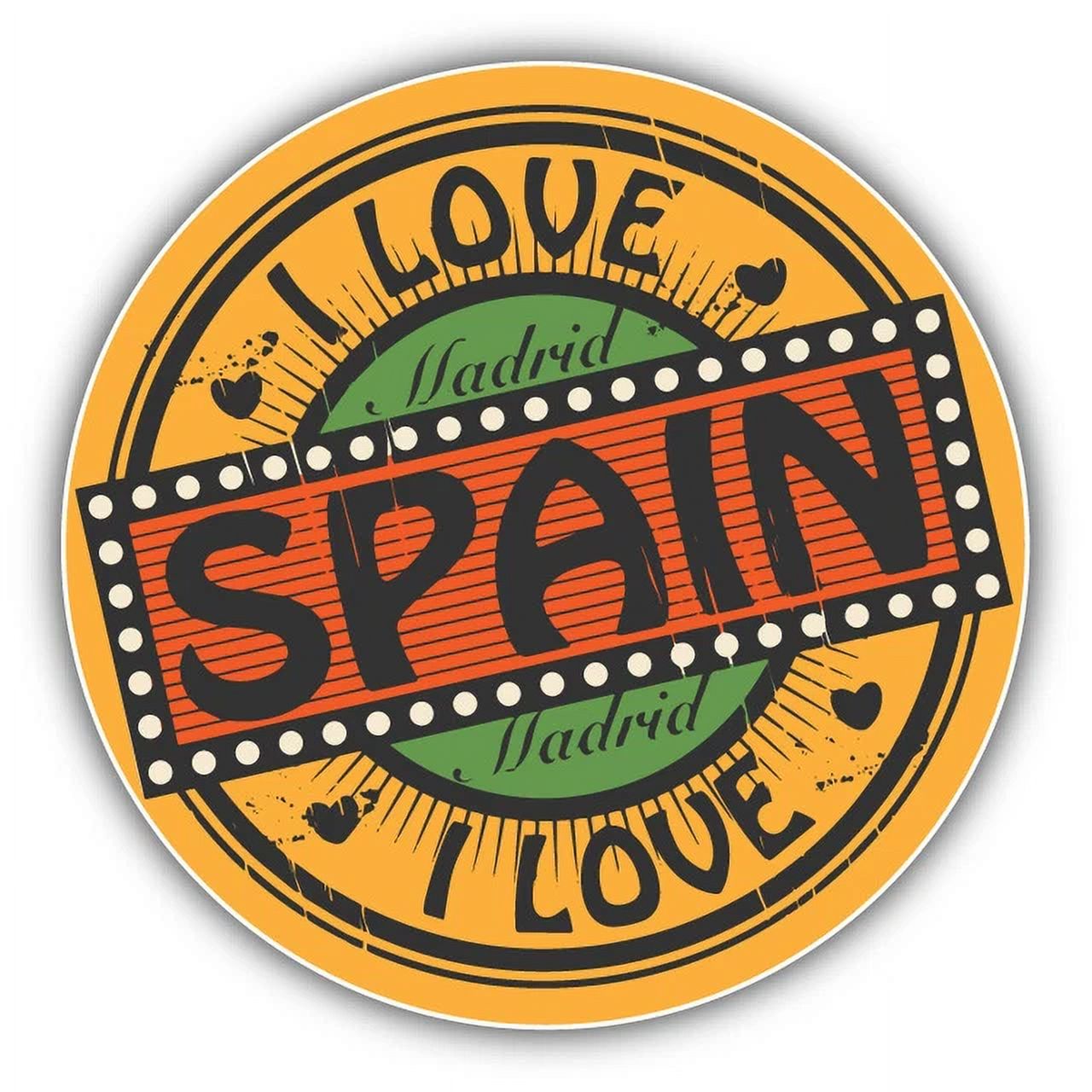 DOPASTICKER I Love Madrid City Spain Travel Label Sticker Decal Phone ...