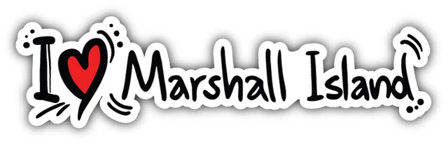 DOPASTICKER I Love Marshall Island Car Sticker Phone Decal Water Bottle ...
