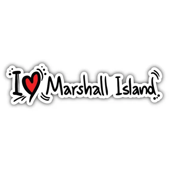 DOPASTICKER I Love Marshall Island Sticker Decal Phone Decal Water ...