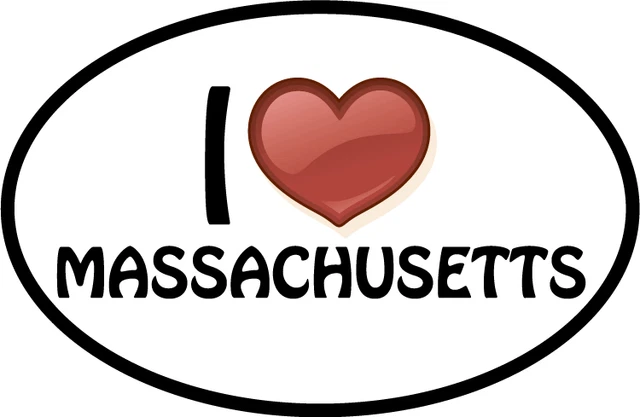 DOPASTICKER I Love Massachusettscar Sticker Phone Decal Water Bottle ...