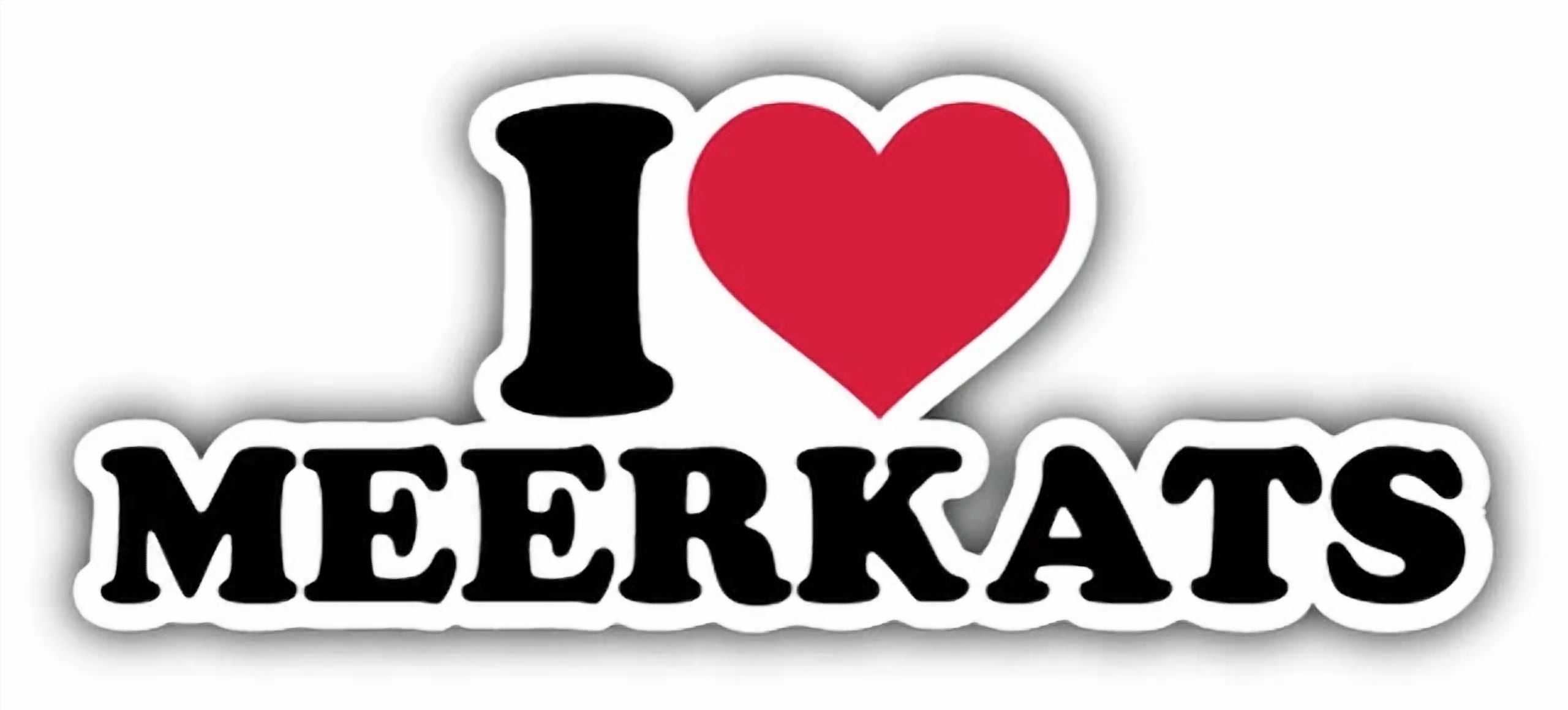 DOPASTICKER I Love Meerkats Sticker Decal Phone Decal Water Bottle ...