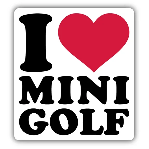 DOPASTICKER I Love Mini Golf Sticker Decal Phone Decal Water Bottle ...