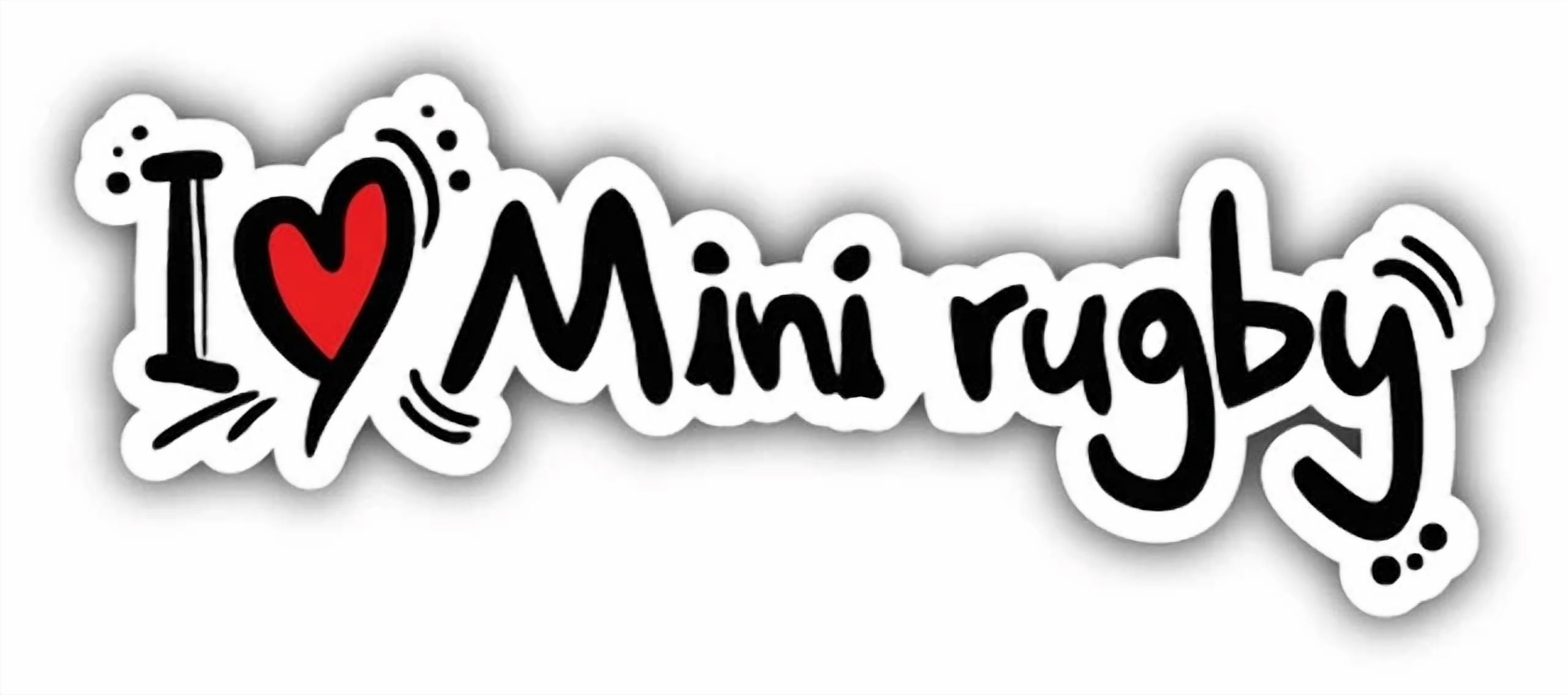 DOPASTICKER I Love Mini Rugby Sticker Decal Phone Decal Water Bottle ...
