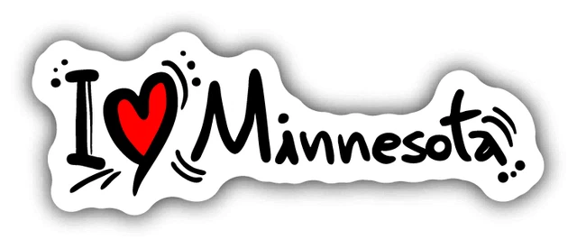 DOPASTICKER I Love Minnesota Travel Car Sticker Phone Decal Water ...