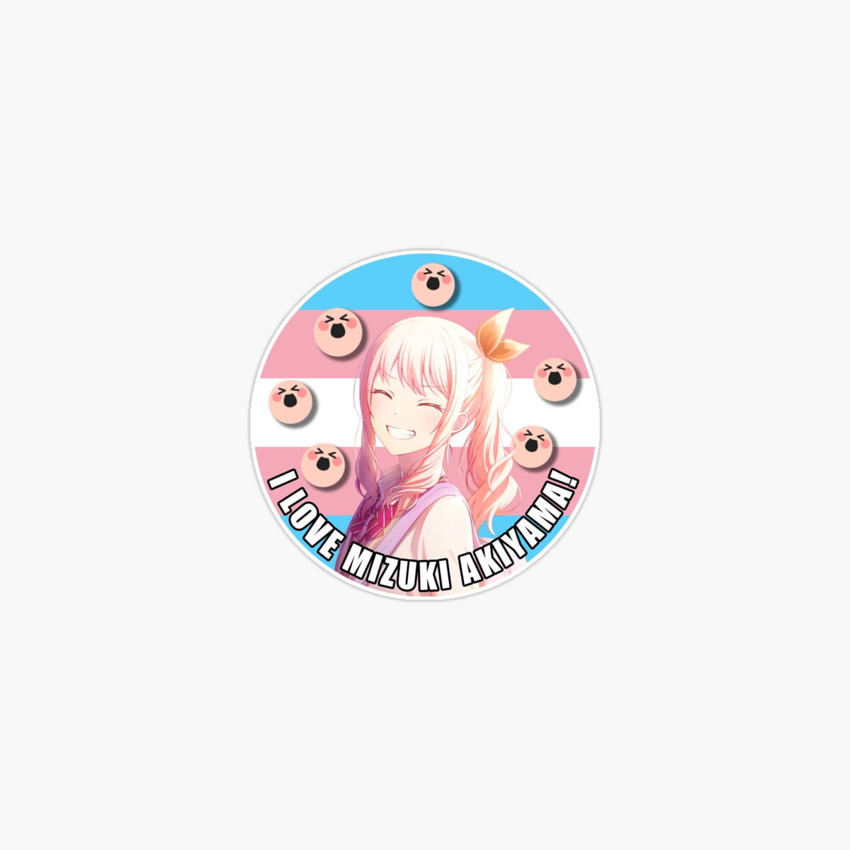 DOPASTICKER I Love Mizuki Akiyama! Sticker, Phone Sticker Car Stickers ...