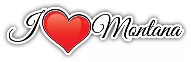 DOPASTICKER I Love Montana Usa Travel Car Sticker Phone Decal Water ...