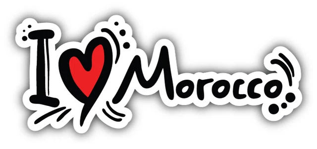 DOPASTICKER I Love Morocco Sticker Decal Phone Decal Water Bottle ...