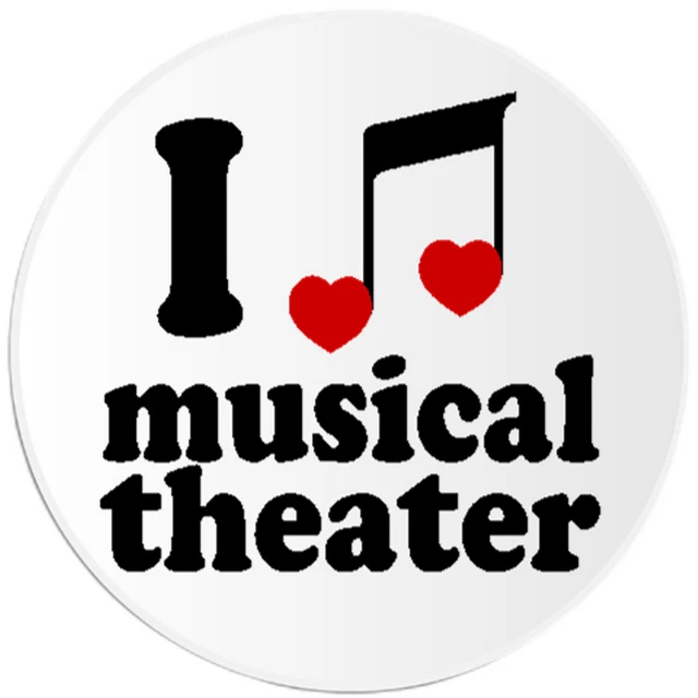 DOPASTICKER I Love Musical Theater Sticker, Actor Stage Broadway Phone ...