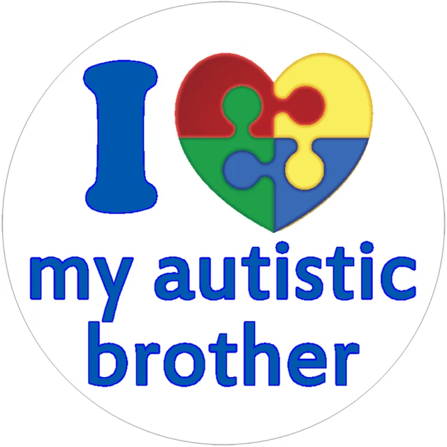 DOPASTICKER I Love My Autistic Brother Sticker, Autism Awareness Phone ...
