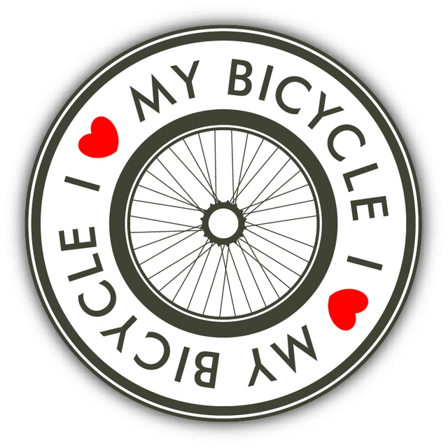 DOPASTICKER I Love My Bicycle Sticker Decal Phone Decal Water Bottle ...