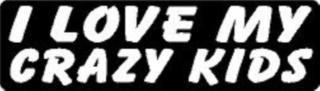 DOPASTICKER I Love My Crazy Kids Sticker Phone Decal Water Bottle ...