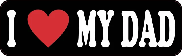 DOPASTICKER I Love My Dad Sticker Phone Sticker, Latop Sticker, Lover ...