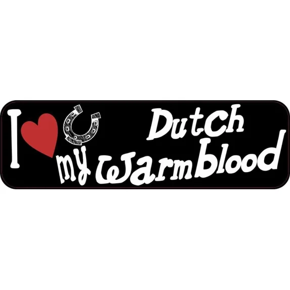 DOPASTICKER I Love My Dutch Warmblood Car Sticker Truck Sticker Phone ...