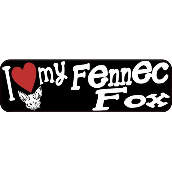 DOPASTICKER I Love My Fennec Fox Car Sticker Truck Sticker Phone ...
