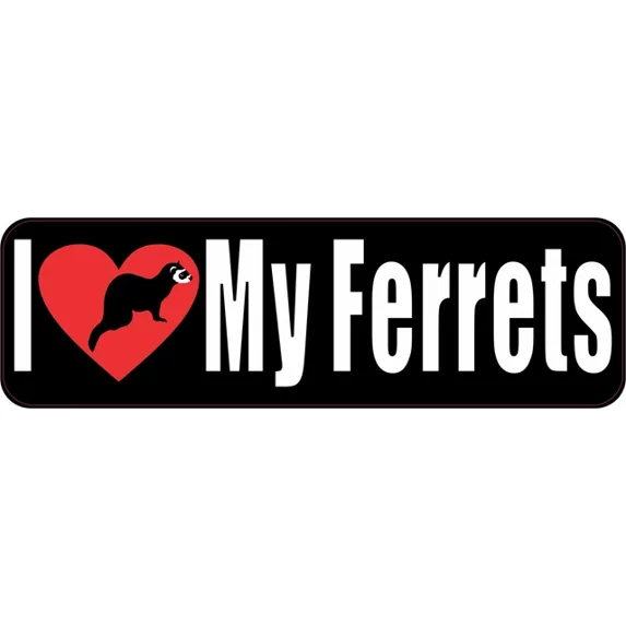 DOPASTICKER I Love My Ferrets Sticker Phone Sticker, Latop Sticker ...