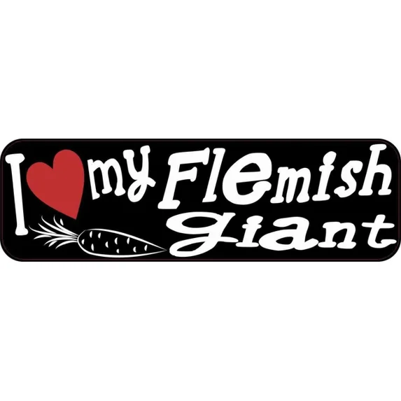 DOPASTICKER I Love My Flemish Giant Stickers Rabbit Sticker Phone ...