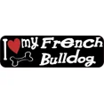 DOPASTICKER I Love My French Bulldog Car Sticker Truck Sticker Phone ...