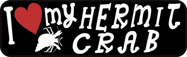DOPASTICKER I Love My Hermit Crab Sticker Pet Animal Sticker Phone ...