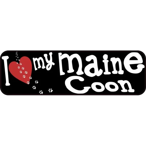 DOPASTICKER I Love My Maine Coon Cat Sticker Cats Sticker Phone Sticker ...