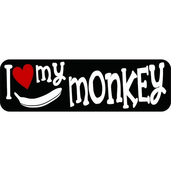 DOPASTICKER I Love My Monkey Sticker Phone Sticker, Latop Sticker ...