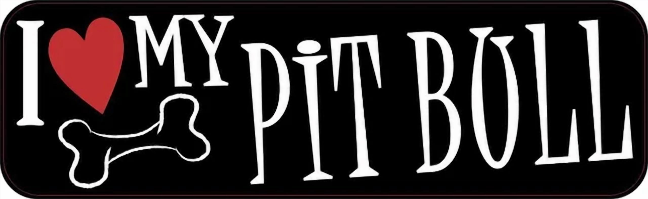 DOPASTICKER I Love My Pit Bull Sticker Phone Sticker, Latop Sticker ...