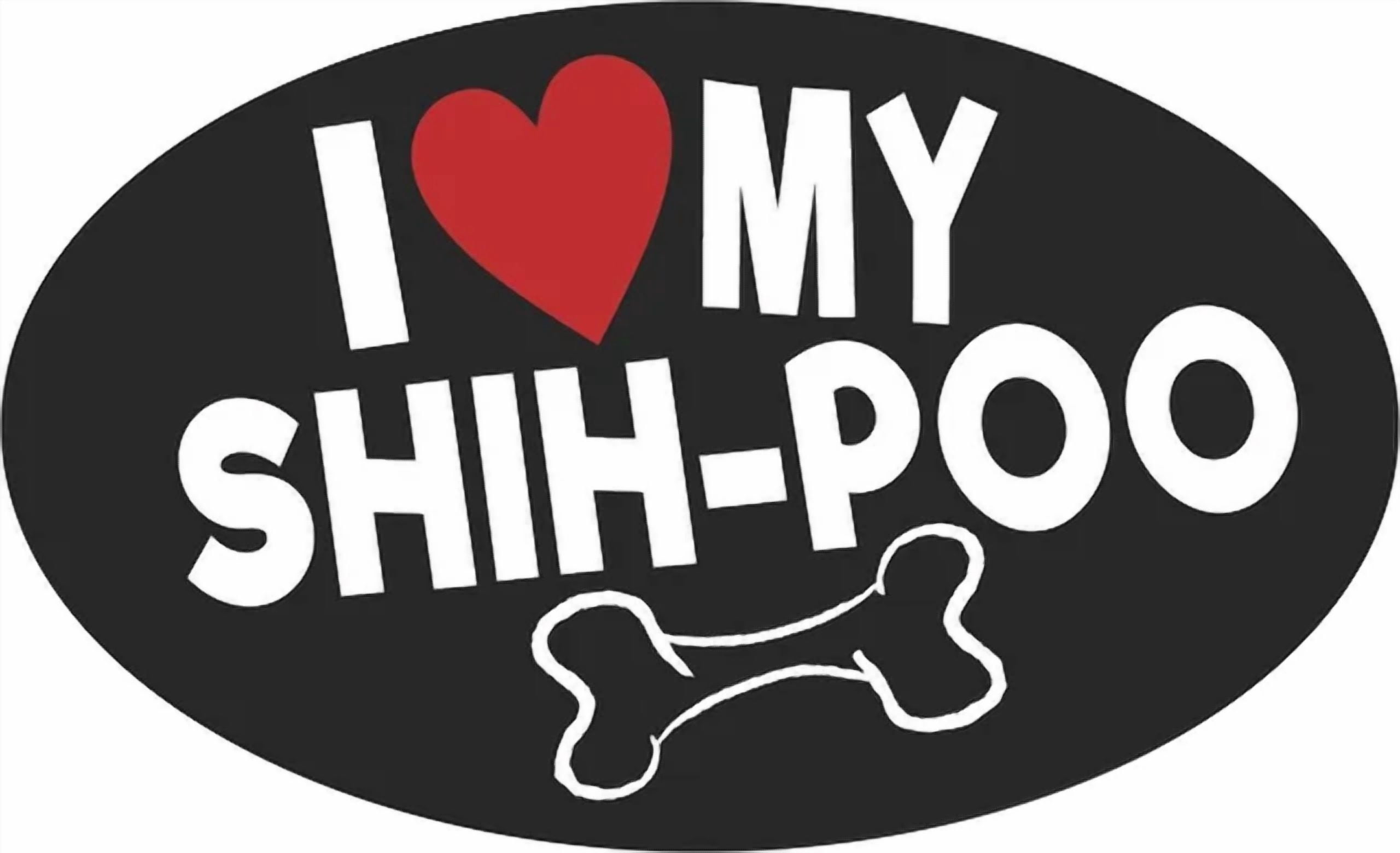 DOPASTICKER I Love My Shih-Poo Sticker Phone Sticker, Latop Sticker ...
