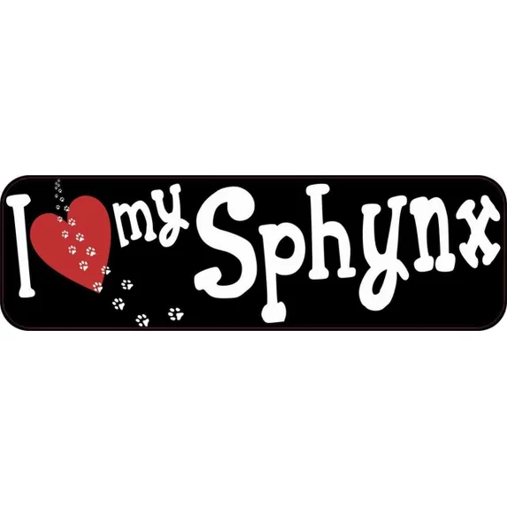 DOPASTICKER I Love My Sphynx Cat Sticker Pet Sticker Phone Sticker ...