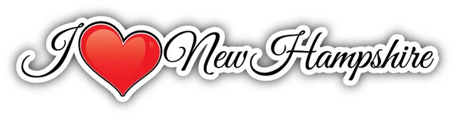 DOPASTICKER I Love New Hampshire Usa Travel Car Sticker Phone Decal ...