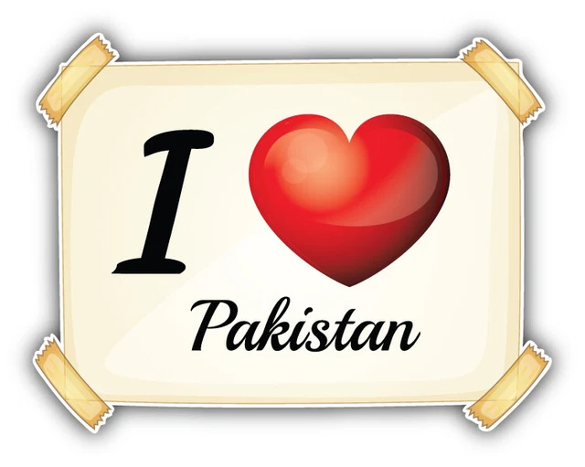 DOPASTICKER I Love Pakistan Label Sticker Decal Phone Decal Water ...