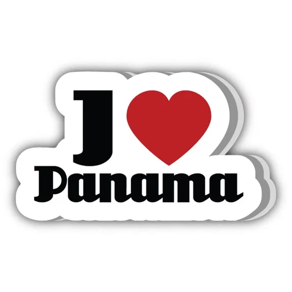 DOPASTICKER I Love Panama Label Car Sticker Phone Decal Water Bottle ...