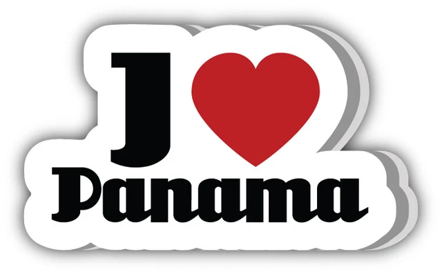 DOPASTICKER I Love Panama Slogan Label Sticker Decal Phone Decal Water ...