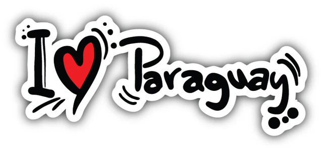 DOPASTICKER I Love Paraguay Car Sticker Phone Decal Water Bottle ...