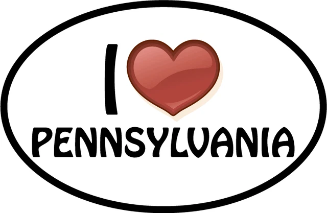 DOPASTICKER I Love Pennsylvaniacar Sticker Phone Decal Water Bottle ...