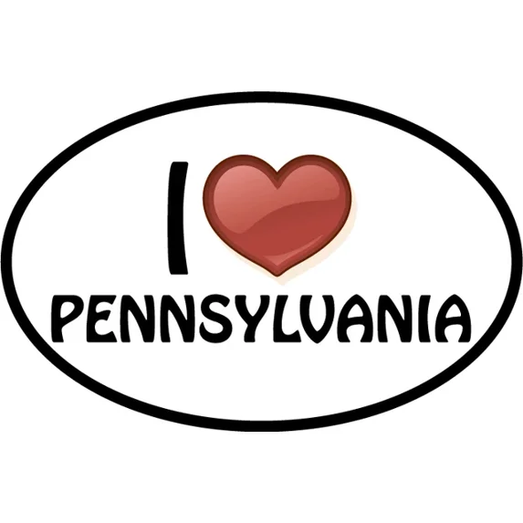DOPASTICKER I Love Pennsylvaniacar Sticker Phone Decal Water Bottle ...
