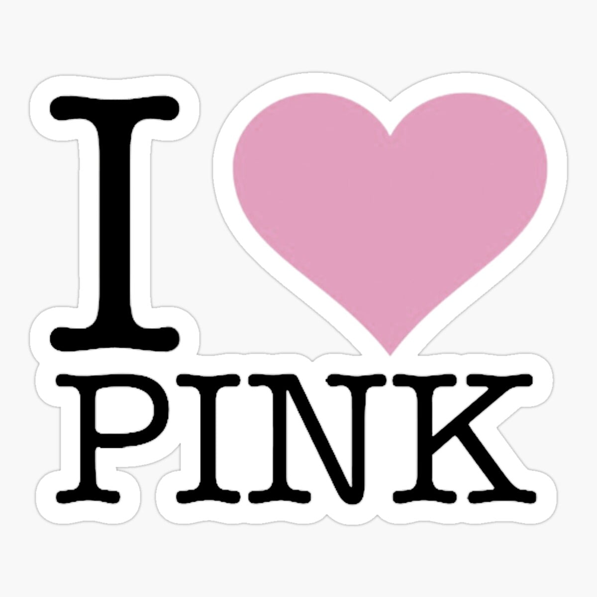 DOPASTICKER I Love Pink Sticker, Phone Sticker Car Stickers, Birthday ...