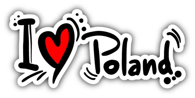 DOPASTICKER I Love Poland Car Sticker Phone Decal Water Bottle Stickers ...