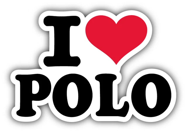 DOPASTICKER I Love Polo Sticker Decal Phone Decal Water Bottle Stickers ...