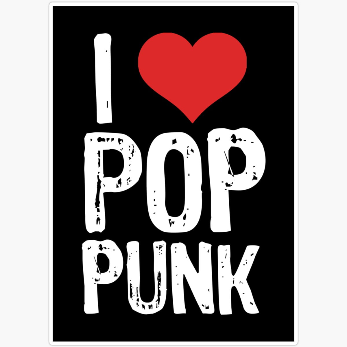 DOPASTICKER I Love Pop Punk Sticker Decorative Laptop, Phone Stickers ...