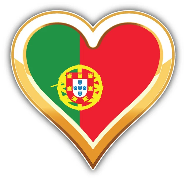 DOPASTICKER I Love Portugal Flag Car Sticker Phone Decal Water Bottle ...