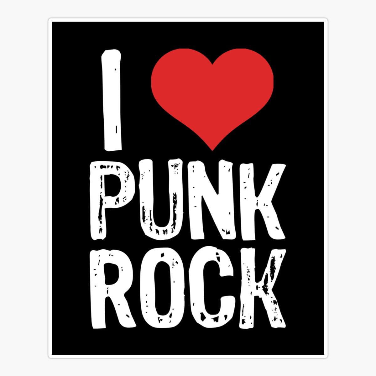 DOPASTICKER I Love Punk Rock Sticker, Phone Sticker Water Bottle ...
