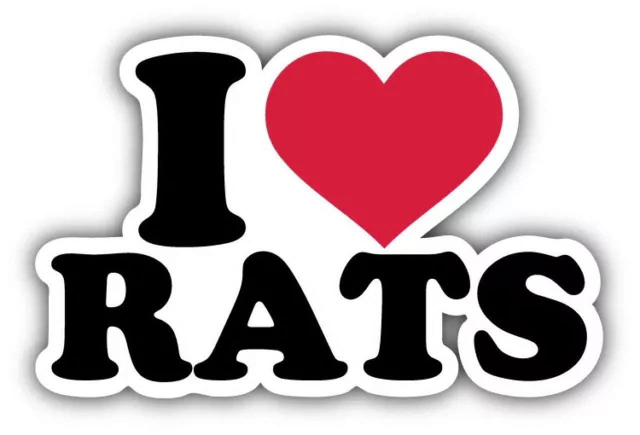 DOPASTICKER I Love Rats Sticker Decal Phone Decal Water Bottle Stickers ...