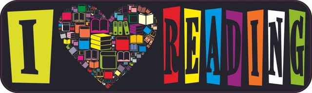 DOPASTICKER I Love Reading Sticker Phone Sticker, Latop Sticker, Lover ...