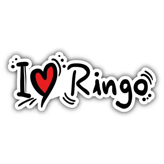 DOPASTICKER I Love Ringo Sticker Decal Phone Decal Water Bottle ...