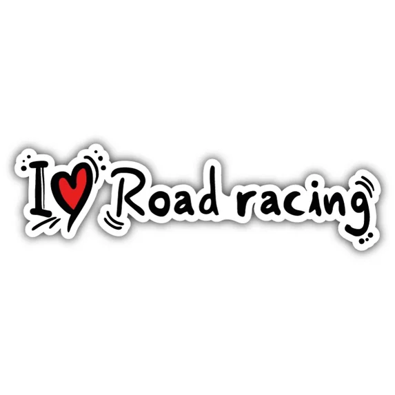 DOPASTICKER I Love Road Racing Car Bumper Sticker Decal Gift You ...