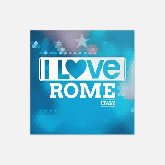 DOPASTICKER I Love Rome City Italy Sticker Phone Water Bottle Stickers ...