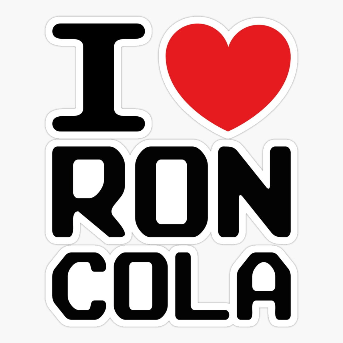 DOPASTICKER I Love Rum And Cola Sticker, Phone Sticker Car Stickers ...