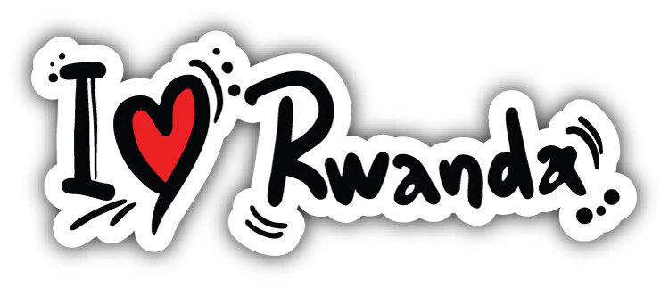 DOPASTICKER I Love Rwanda Car Bumper Sticker Decal Gift You ...