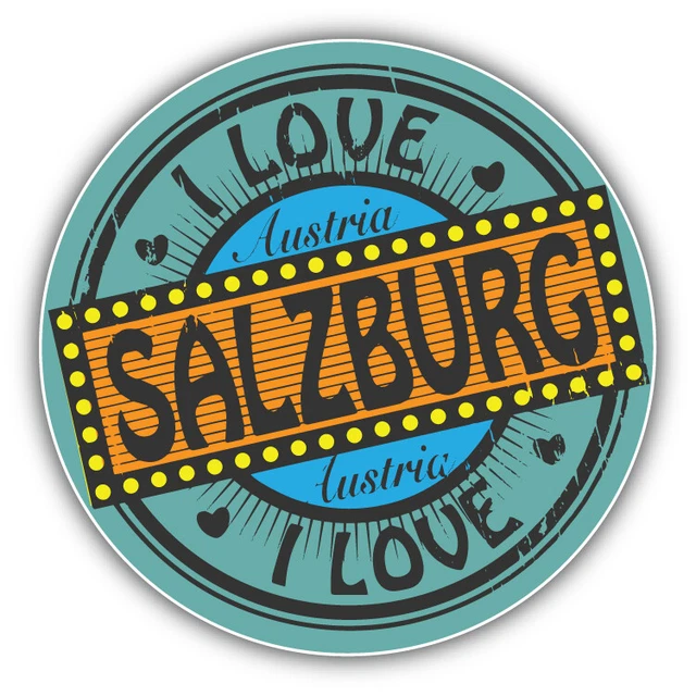 DOPASTICKER I Love Salzburg City Austria Label Car Sticker Phone Decal ...